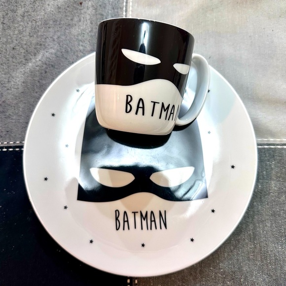 H&M | Dining | Hm Batman Porcelain Mug And Plate Set | Poshmark